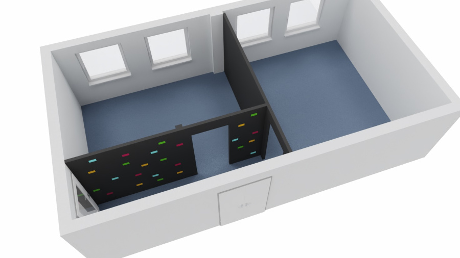 Morph Walls transform a large space into two private offices including ...